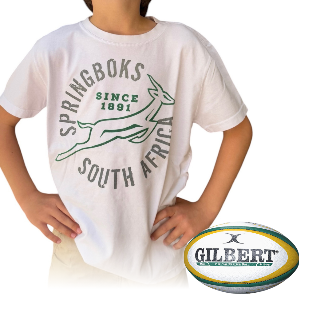 Combo Springboks 5 – Remera Niño + Pelota Mini - Kickoff