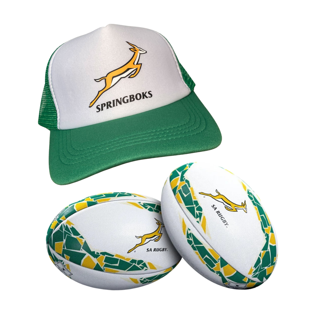 Combo Springboks 6 – Pelota nro 5 + Gorro - Kickoff